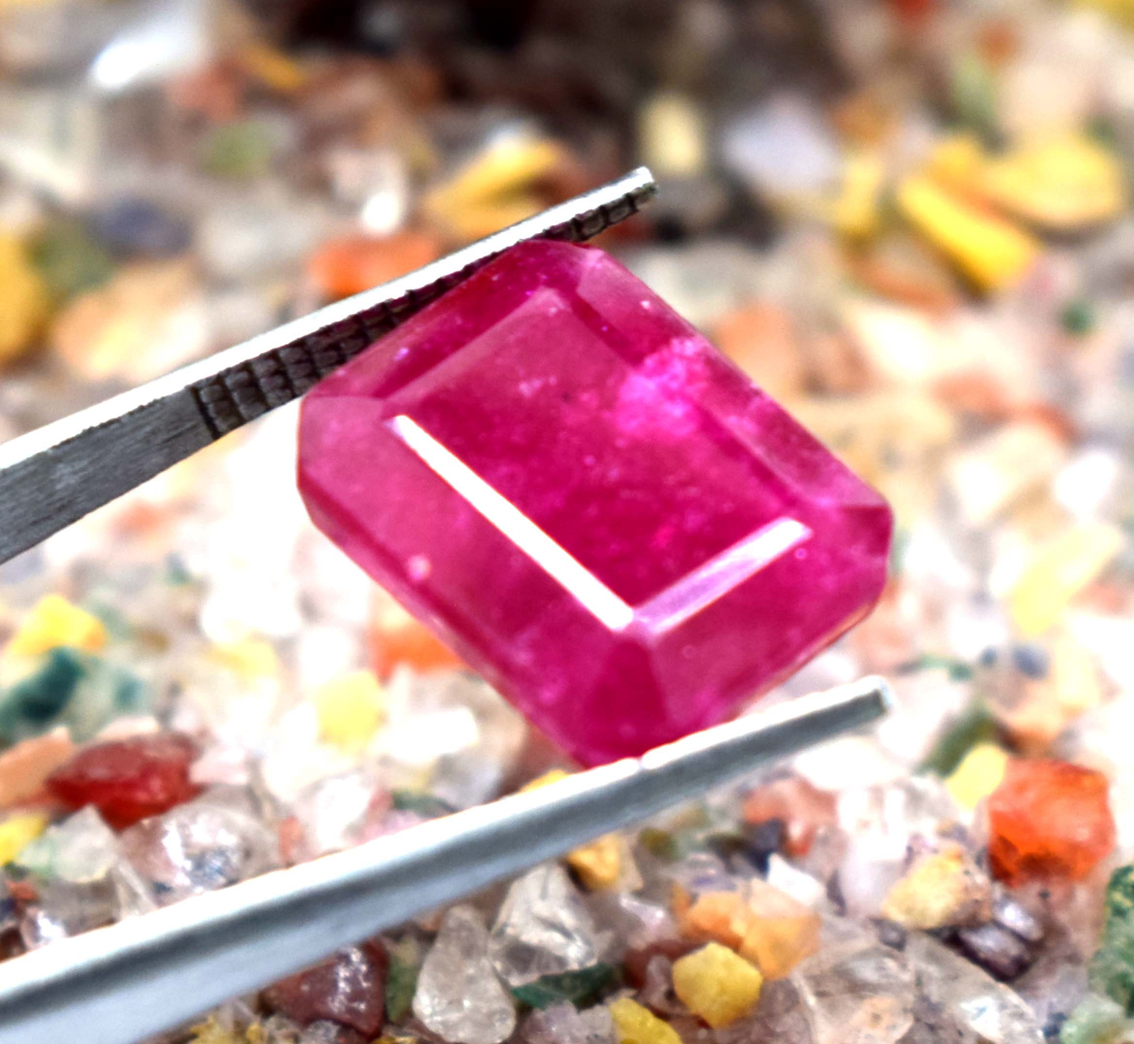 7.90 Ct Natural ,red Beryl Bixbite Emerald GGL, Certified From Utah ...