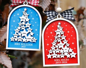 Personalized Teacher Ornament Class Ornament Teacher - Etsy