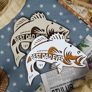 Bass Dad Ever Custom Sign, Dad 3D Bass Wooden Sign for Fathers Day, Dad ...