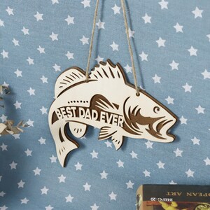Bass Dad Ever Custom Sign, Dad 3D Bass Wooden Sign for Fathers Day, Dad ...
