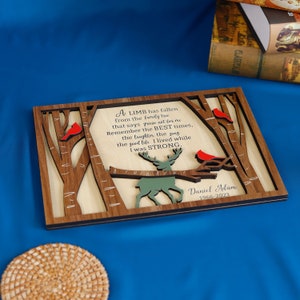 A Limb Has Fallen Memorial Cardinal Wood Sign, Sympathy Gift for Loss ...