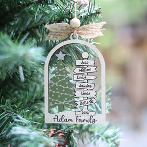 Family Name Christmas Tree Ornament, Personalized North Pole Family ...