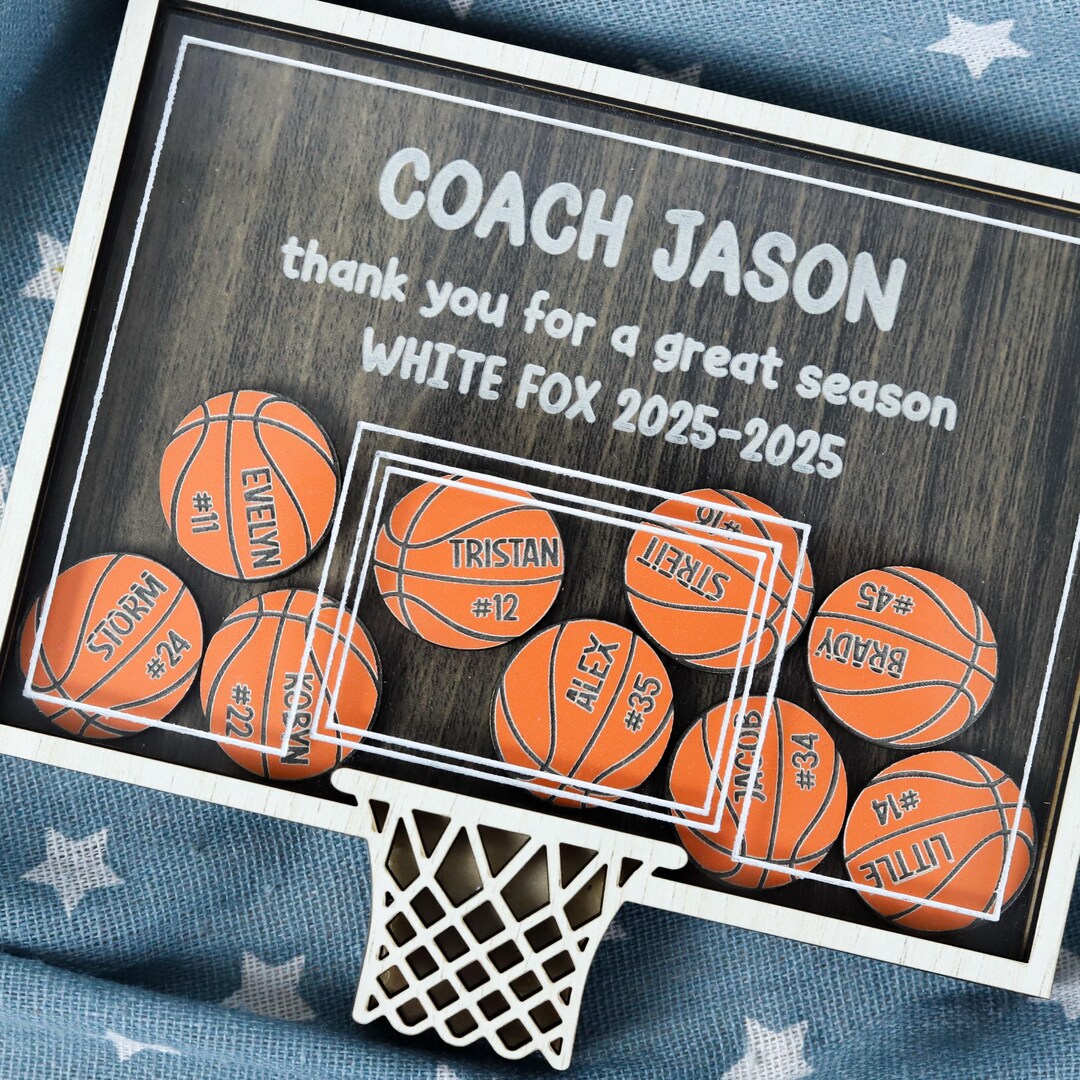 Personalized Basketball Shaker Fridge Magnets, Basketball Team End of ...