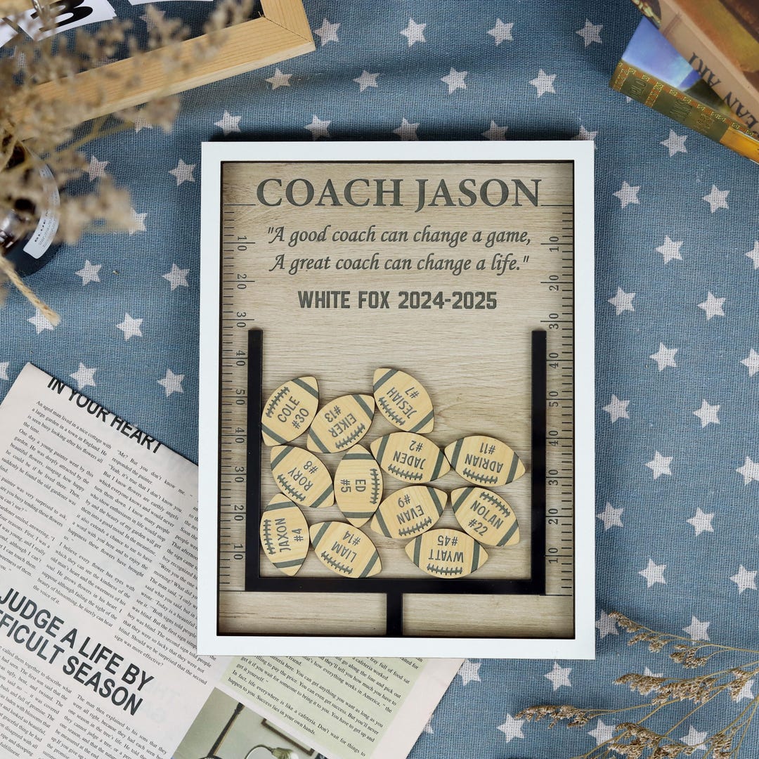 Football Goal Post Wood Shaker, Football Coach Appreciation Gift From ...