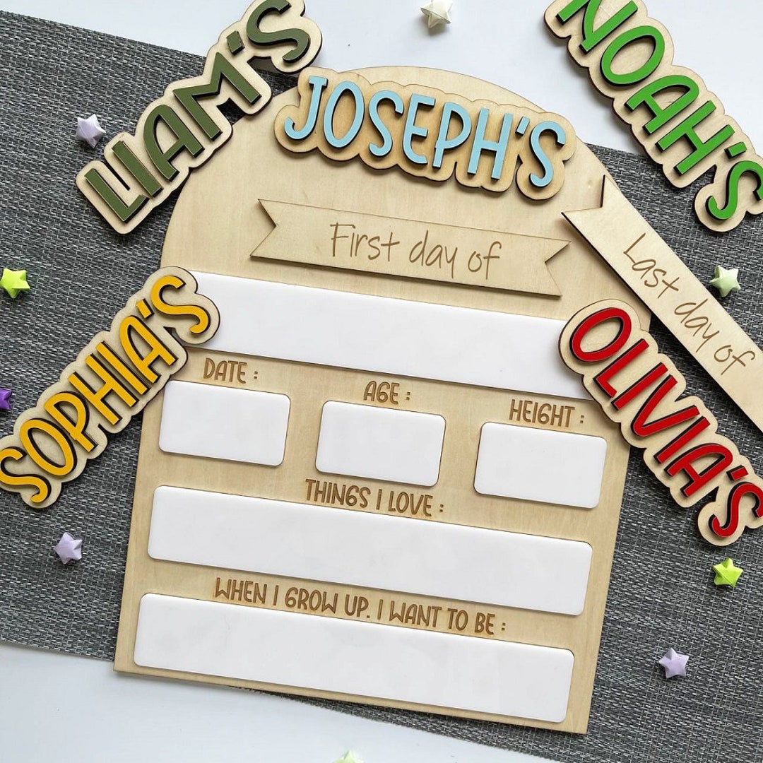 First and Last Day of School Wood Sign, Kindergarten Preschool First ...