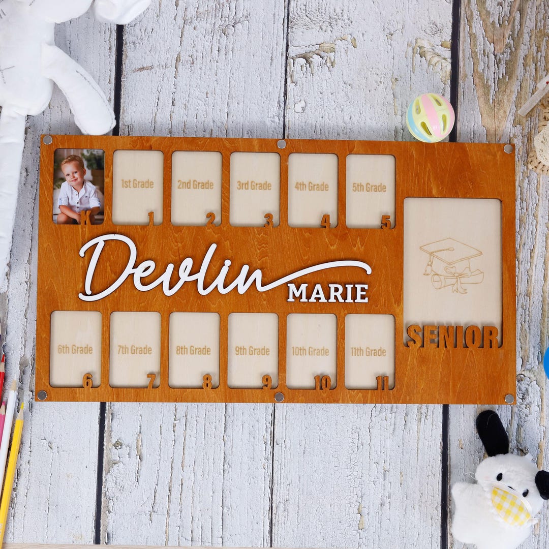 Kindergarten to Graduation Picture Frames for Kids Personalized School ...
