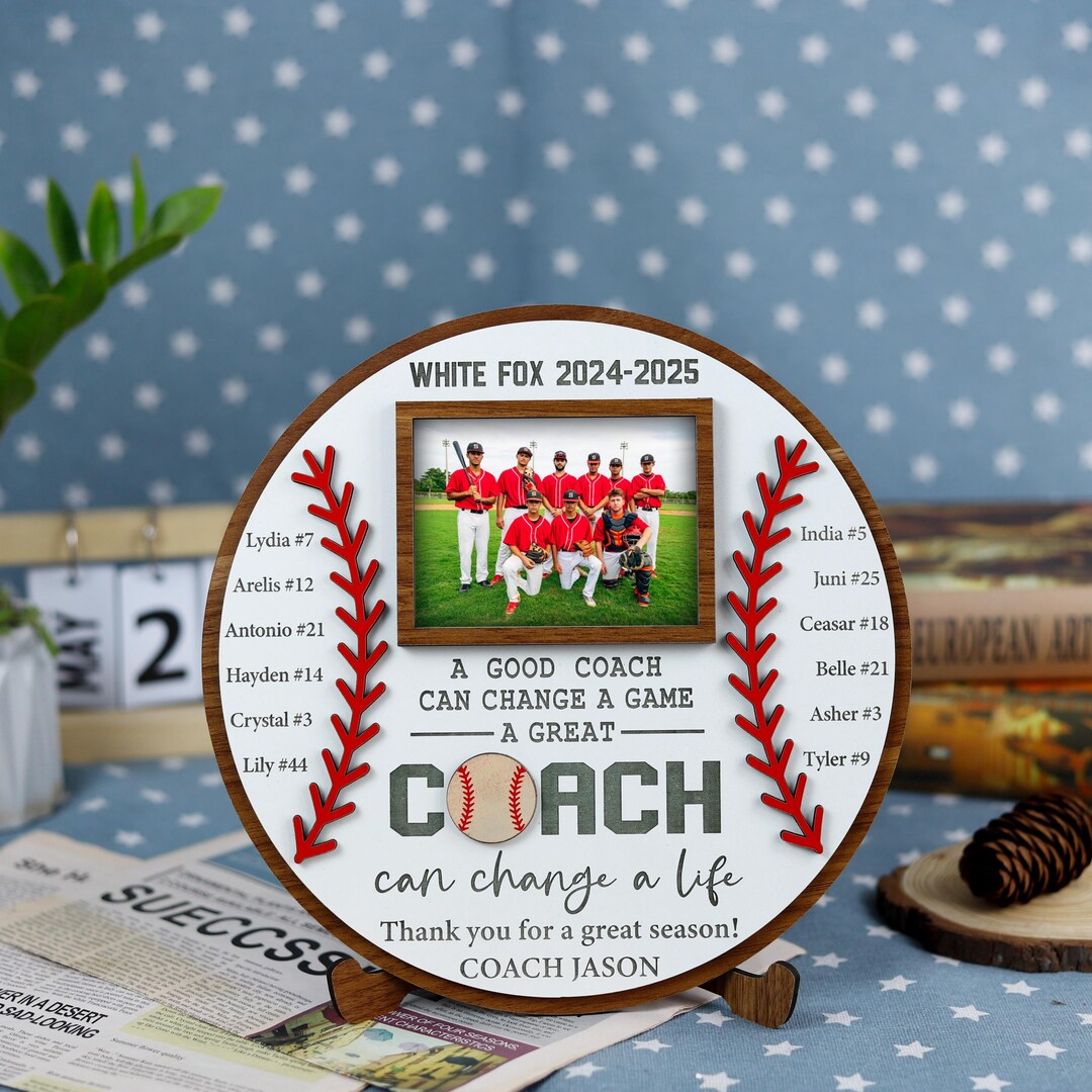 Coach End of Season Appreciation Gift, Baseball Photo Plaque ...
