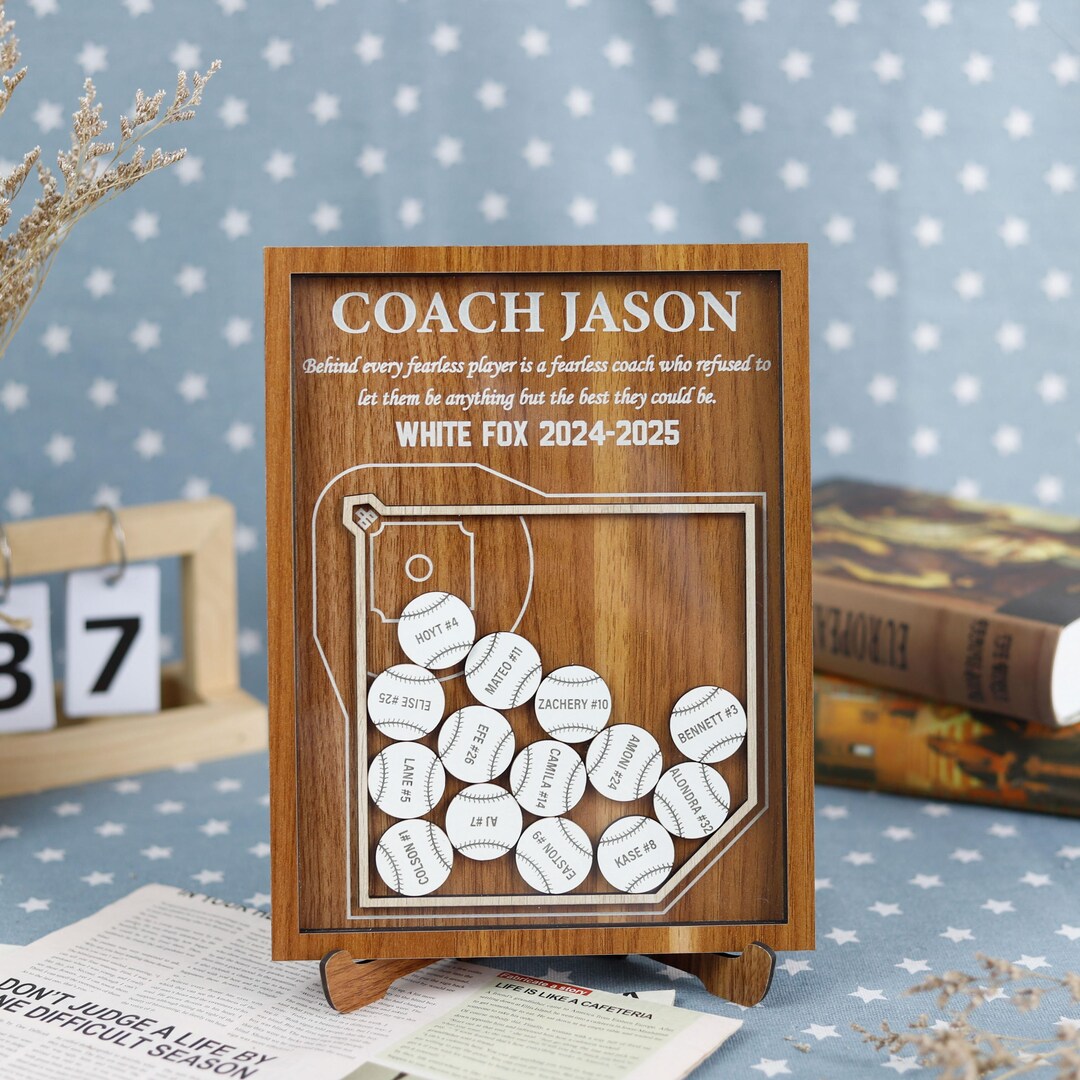 Baseball Softball Coach Photo Frame, Appreciation Coach From Team, End ...