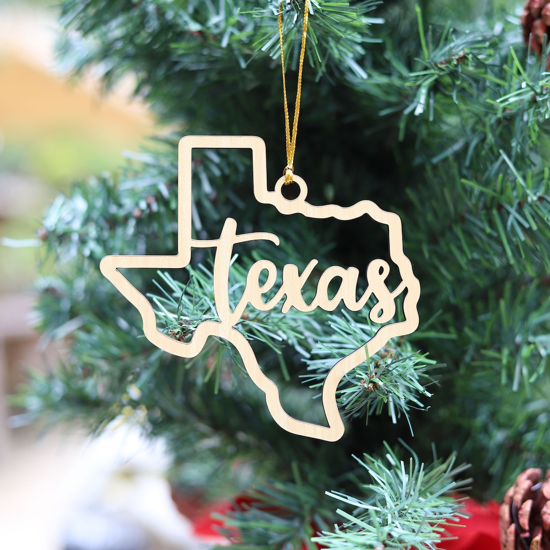 Personalized State Map Wooden Ornament, Custom States Christmas ...