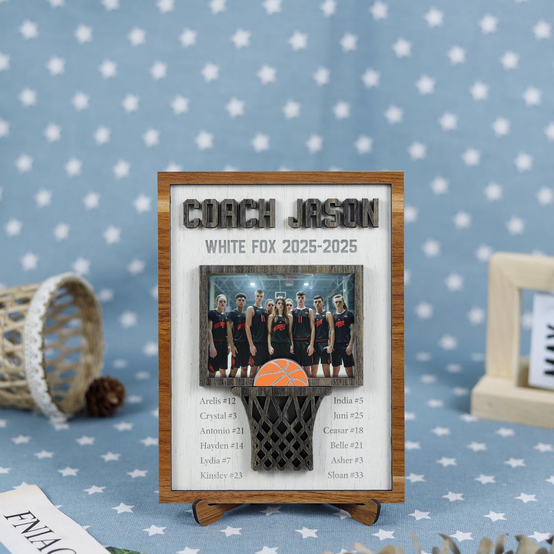 Basketball Coach Photo Frame, Appreciation Coach Basketball Team Photo ...