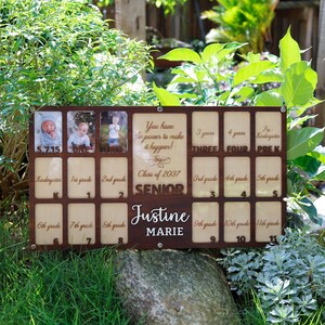 Personalized Grade School Picture Frame, School Years Photo Frame ...