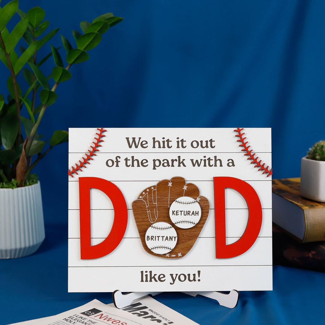 Baseball Dad Personalized Sign, We Hit It Out of the Park With a Dad ...