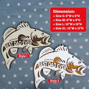 Bass Dad Ever Custom Sign, Dad 3D Bass Wooden Sign for Fathers Day, Dad ...