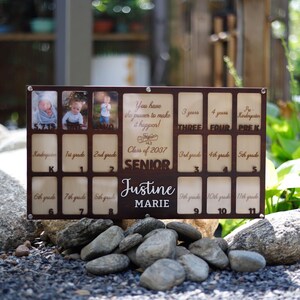 Personalized Grade School Picture Frame, School Years Photo Frame ...