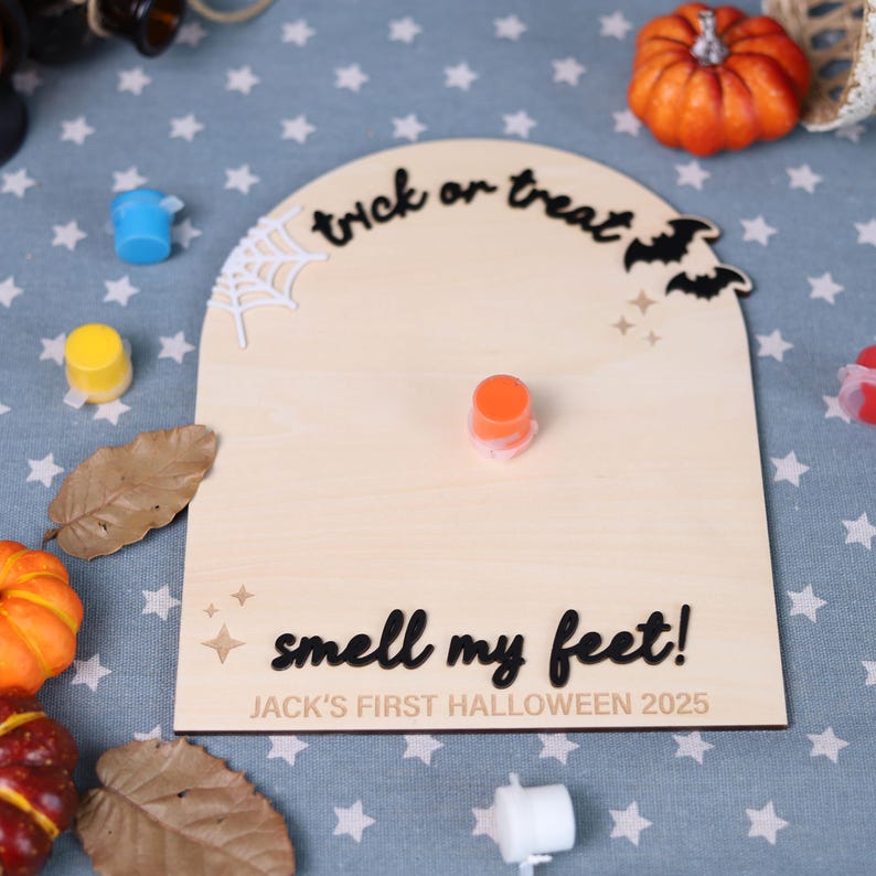 Arched Footprint Halloween Keepsake, Trick or Treat Smell My Feet ...