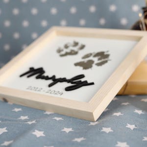 Custom Paw Print Keepsake From Photo, Dog Paw Print Engraved Sign, Cat ...