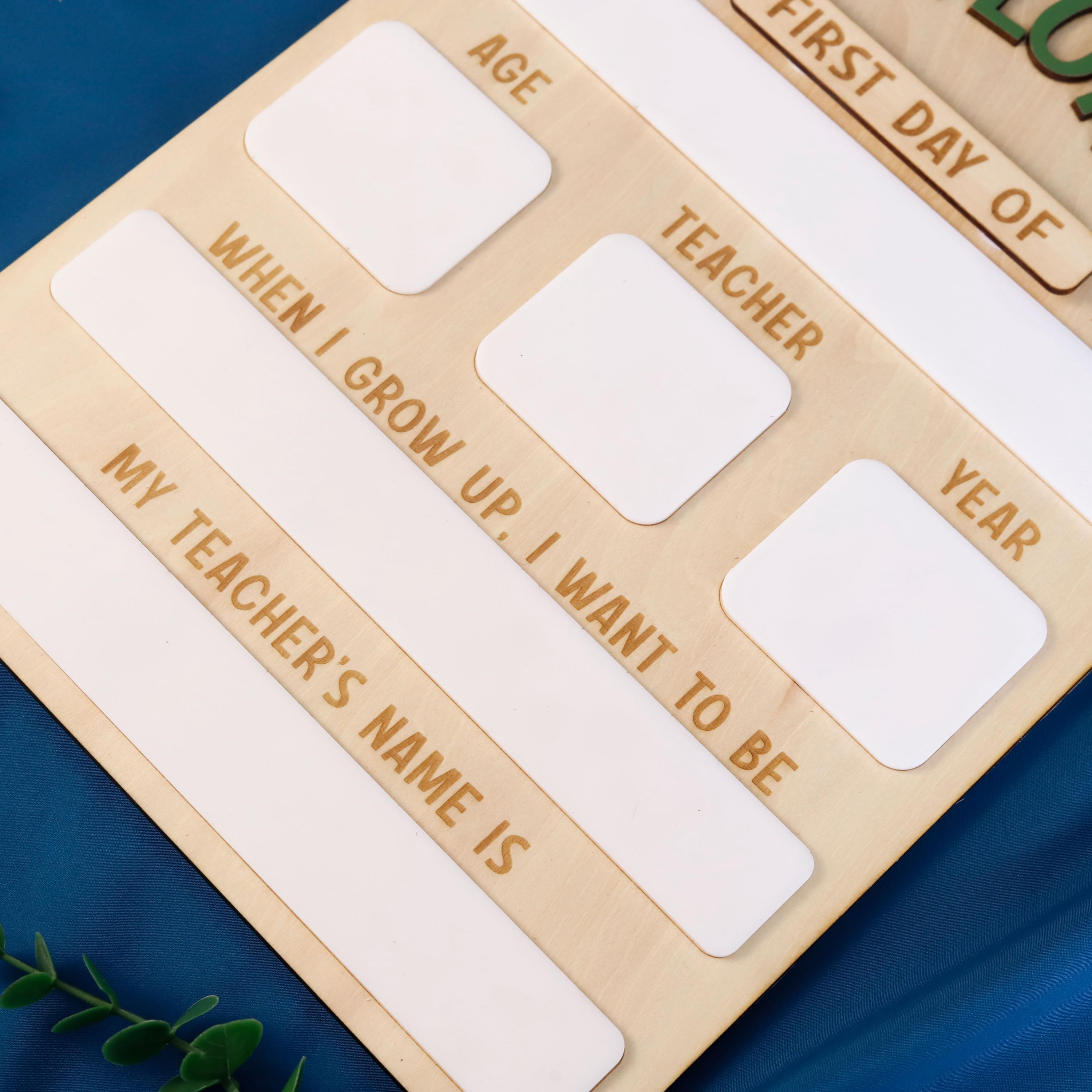 First Day at School Sign Personalized Back to School Dry Erase Board ...