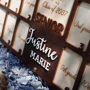 Personalized Grade School Picture Frame, School Years Photo Frame ...