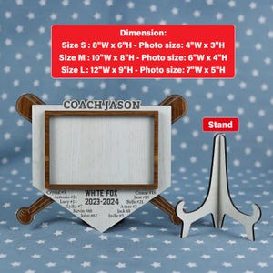 Baseball Coach Photo Frame, Custom Appreciation Coach Baseball Team ...