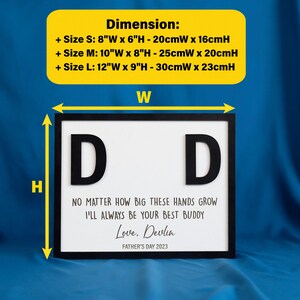 Best Dad Ever Customized Handprint Sign, Kids Handprint Keepsake for ...