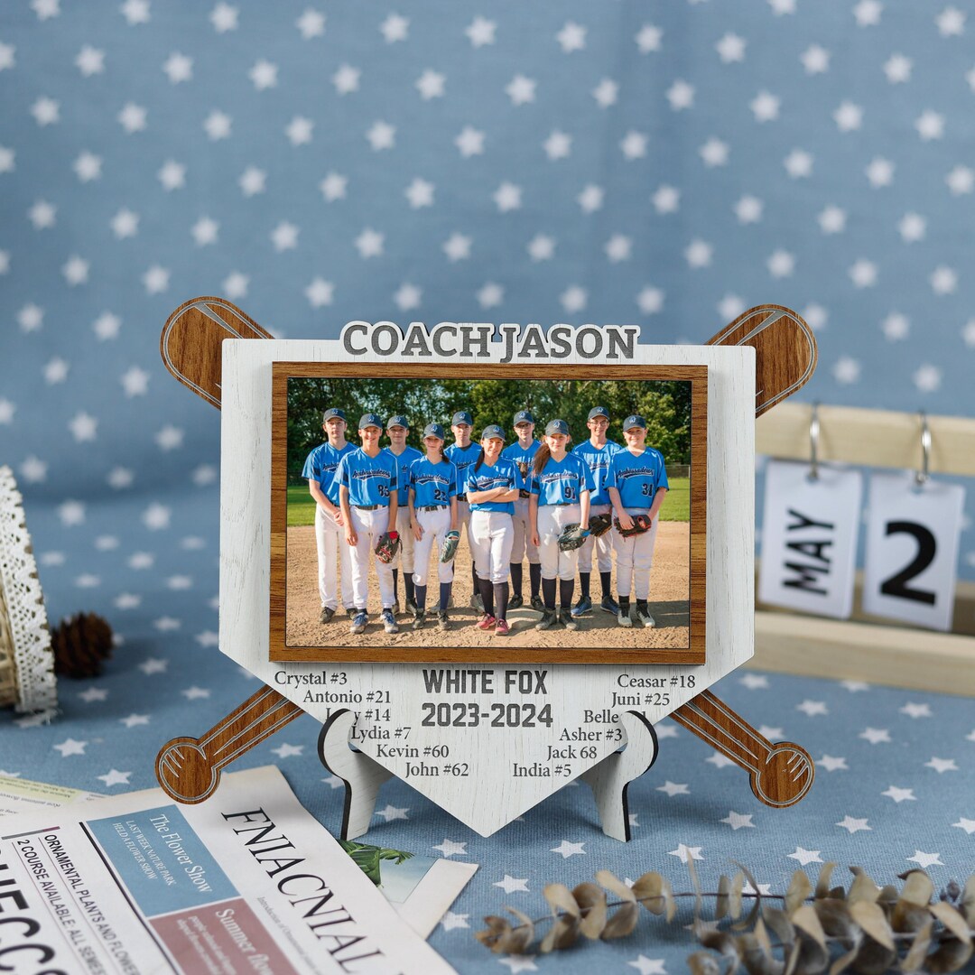 Baseball Coach Photo Frame, Custom Appreciation Coach Baseball Team ...