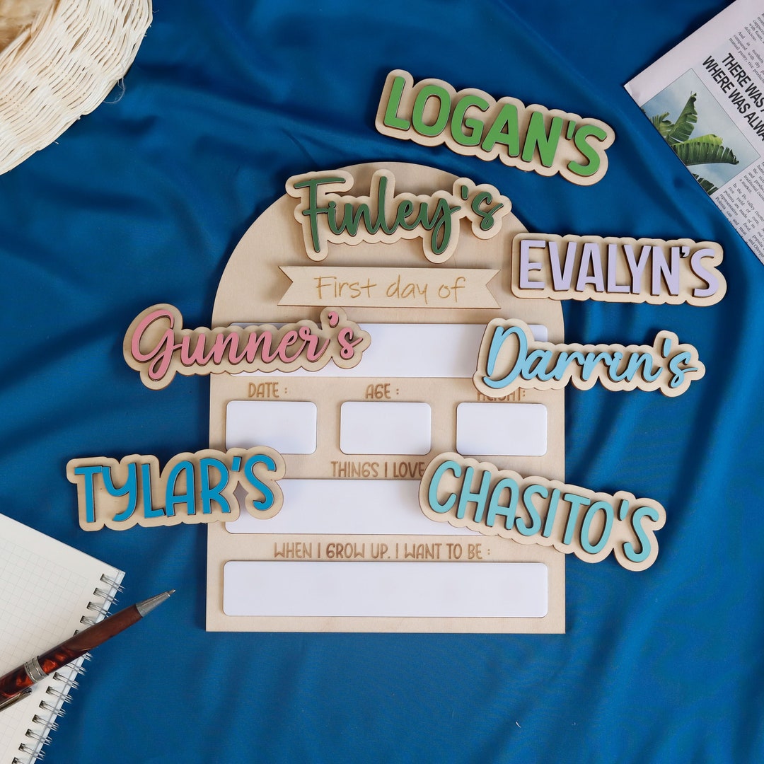 Customized School Sign With Names, Dry Erase Back to School Sign ...