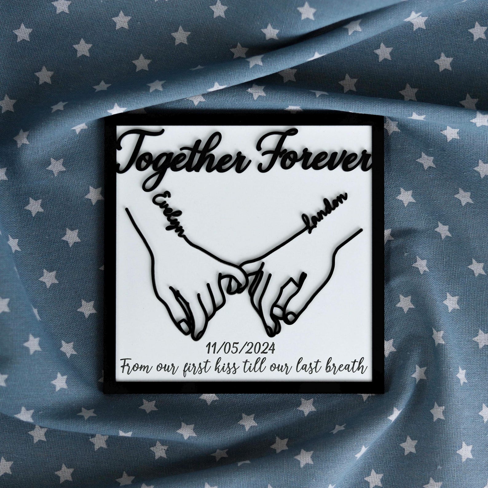 Couple Hands Holding Wood Sign, Personalized Gift for Her/him ...