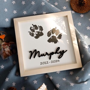 Custom Paw Print Keepsake From Photo, Dog Paw Print Engraved Sign, Cat ...