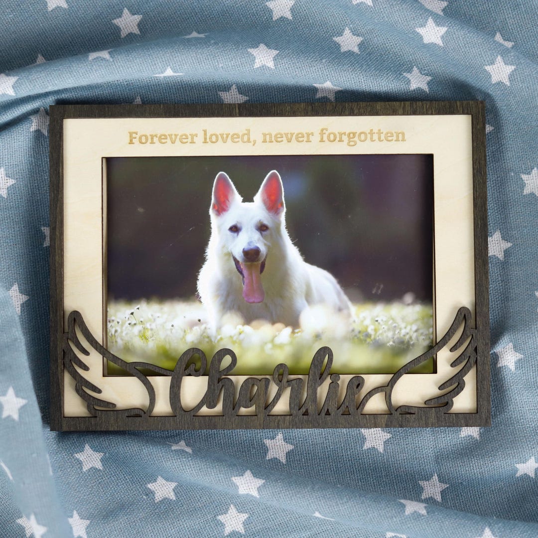 Personalized Dog Frame, Dog Memorial Gift, Name and Date Custom Dog ...