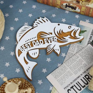 Bass Dad Ever Custom Sign, Dad 3D Bass Wooden Sign for Fathers Day, Dad ...