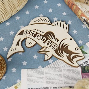 Bass Dad Ever Custom Sign, Dad 3D Bass Wooden Sign for Fathers Day, Dad ...
