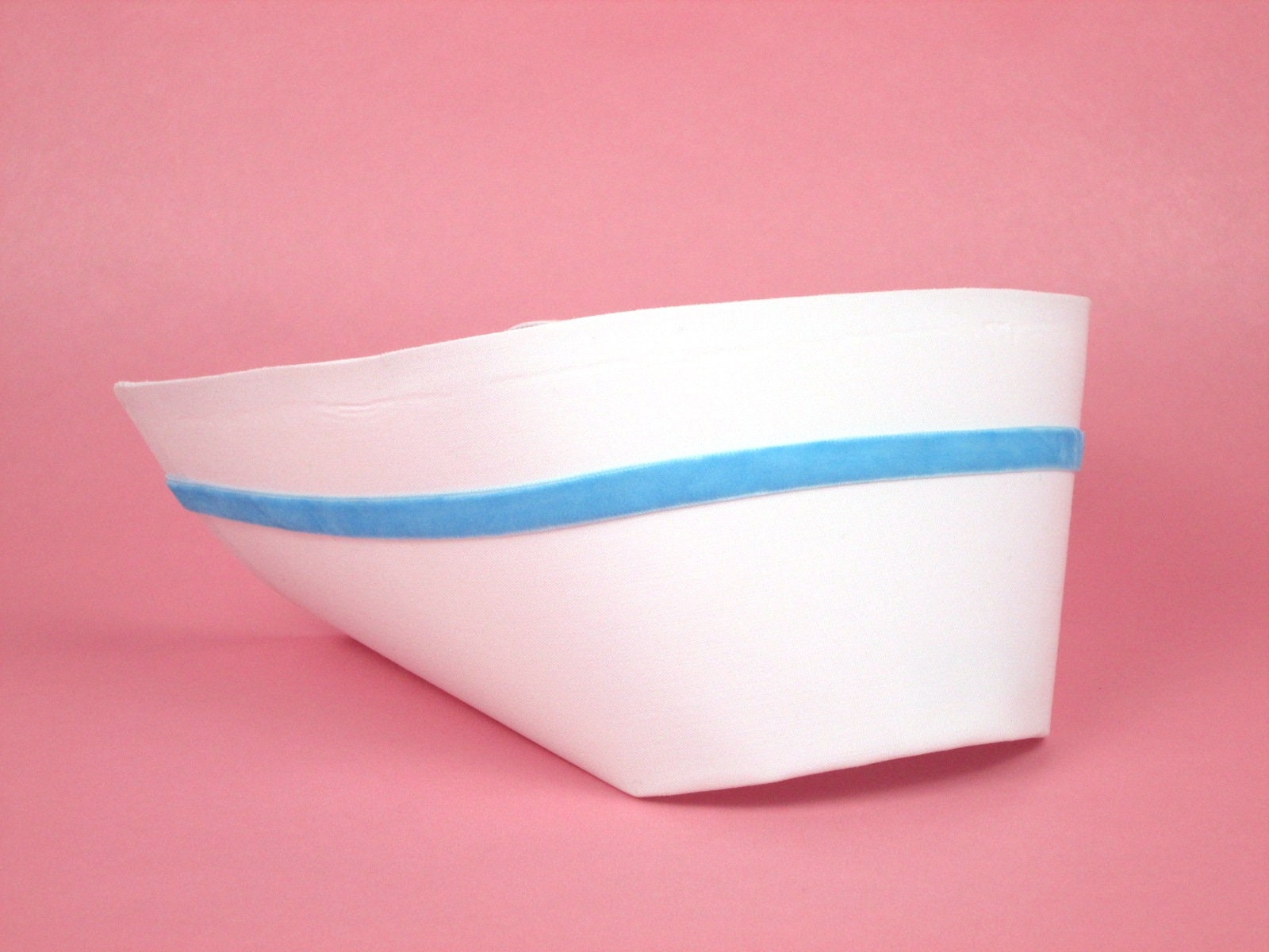 NURSE'S HAT White Nurse's Cap Sister's Scrub Velvet Color Band Stripe ...