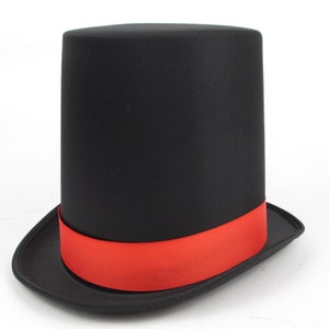 Top Hat Ribbon Red Pink Green Blue Purple Orange Stove Pipe Costume ...