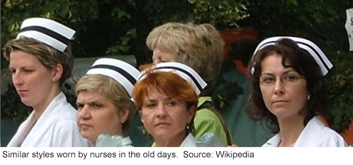 NURSE HAT Vintage Traditional Nurse's Cap Sister's - Etsy Canada