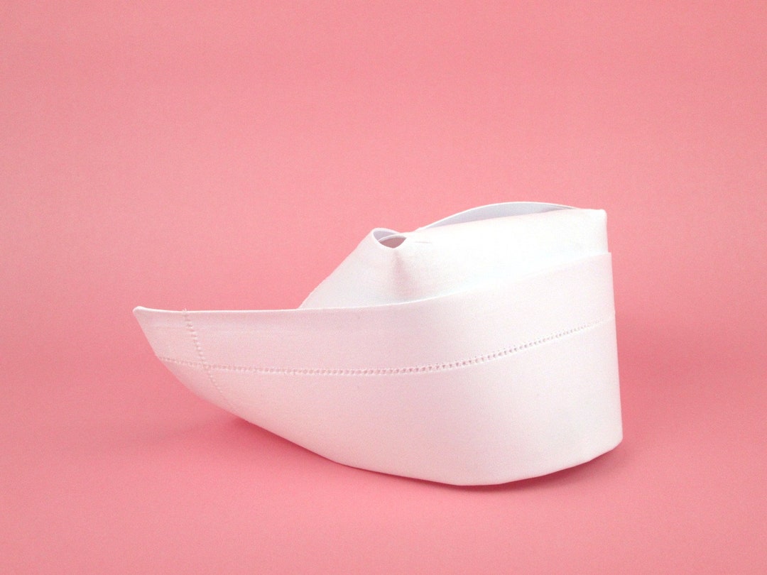 NURSE HAT Vintage Traditional White Nurse's Cap Sister's Scrub Hem ...