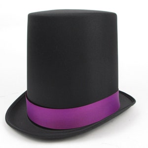 Top Hat Ribbon Red Pink Green Blue Purple Orange Stove Pipe Costume ...