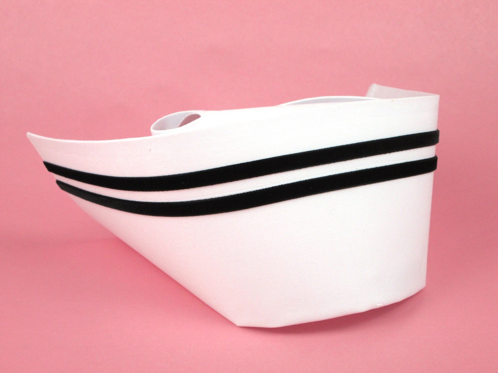 NURSE HAT Vintage Traditional White Nurse's Cap Sister's Scrub Black ...