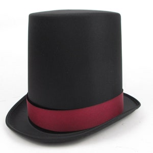 Top Hat Ribbon Red Pink Green Blue Purple Orange Stove Pipe Costume ...