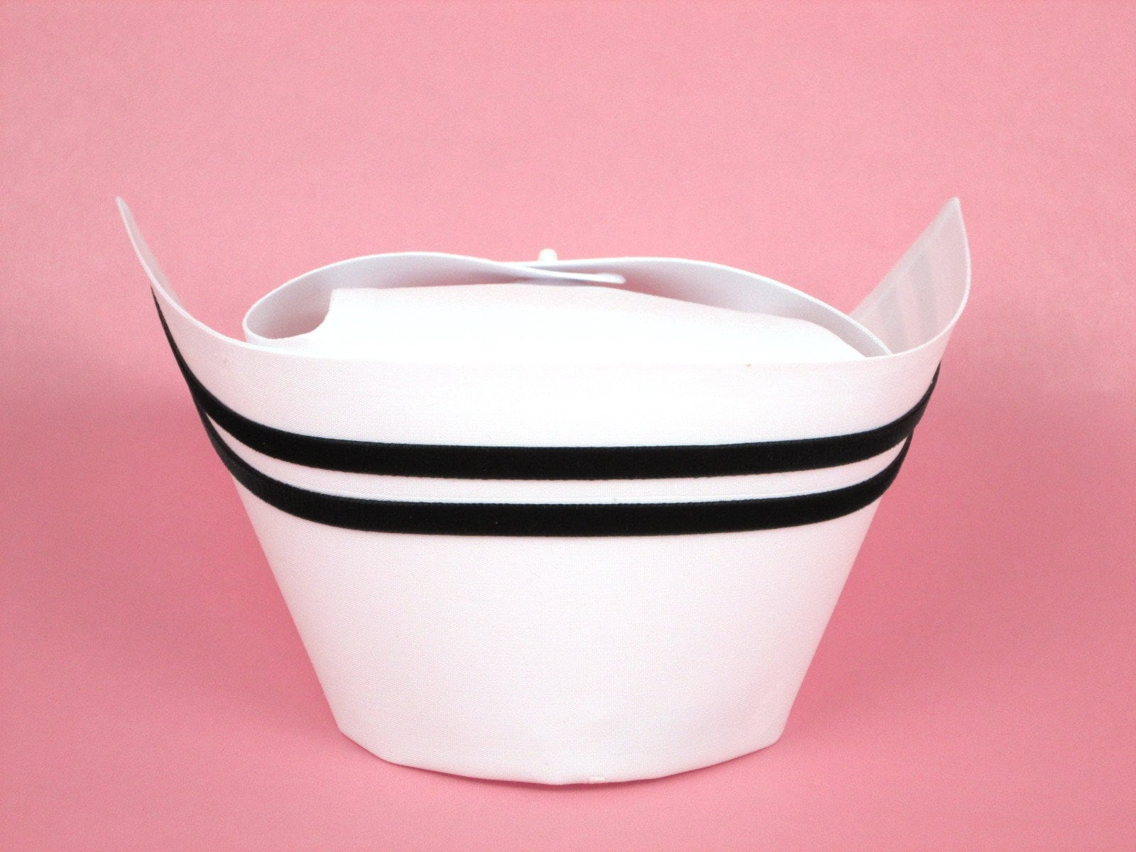 NURSE HAT Vintage Traditional White Nurse's Cap Sister's Scrub Black ...