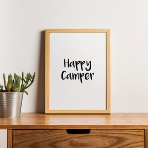 Happy Camper Printable Wall Decor / Camping Prints / RV Decor / Boho ...