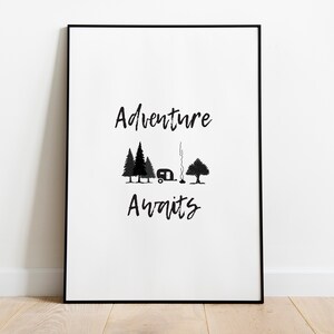 Adventure Awaits Printable Wall Decor / Camping / Adventure / Travel ...