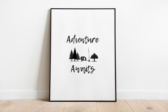 Adventure Awaits Printable Wall Decor / Camping Prints / - Etsy