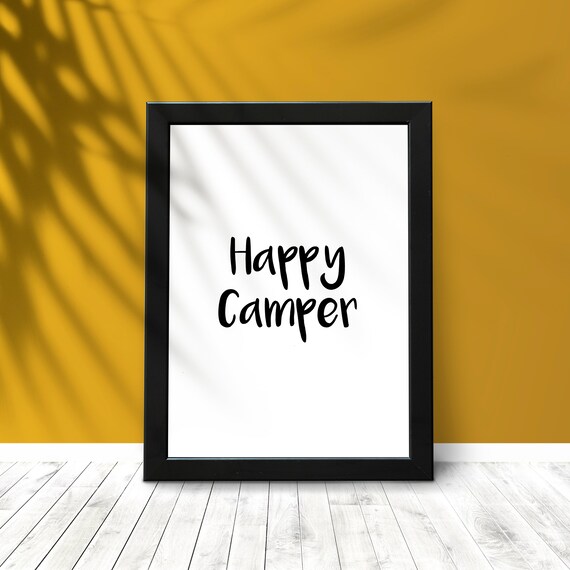 Happy Camper Printable Wall Decor / Camping Prints / RV Decor | Etsy