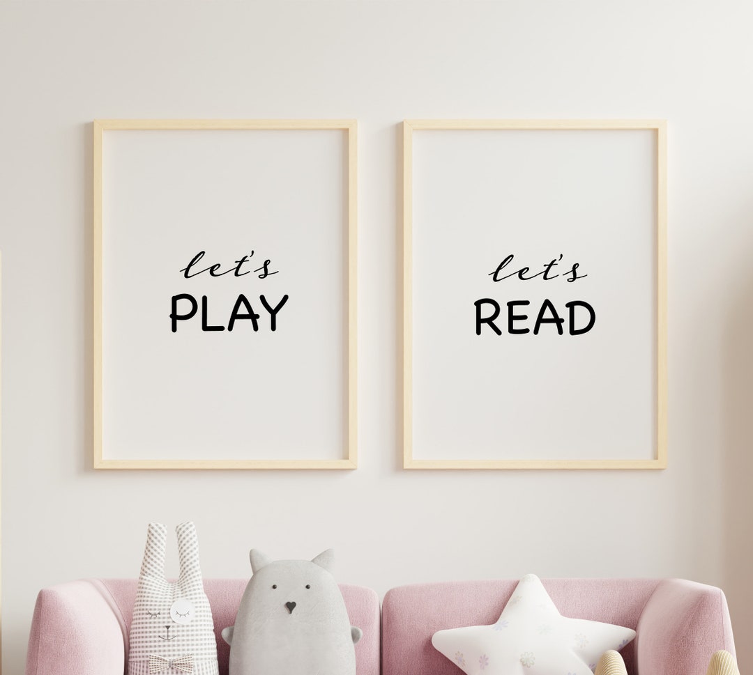 Let's Read & Let's Read / Printable Kids Room Wall Decor / Kids Room ...