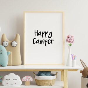 Happy Camper Printable Wall Decor / Camping Prints / RV Decor / Boho ...