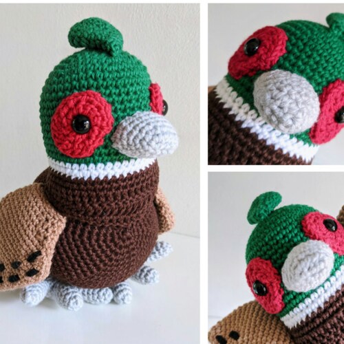 Phillip the Pheasant Bird Crochet Amigurumi Pattern PDF - Etsy UK