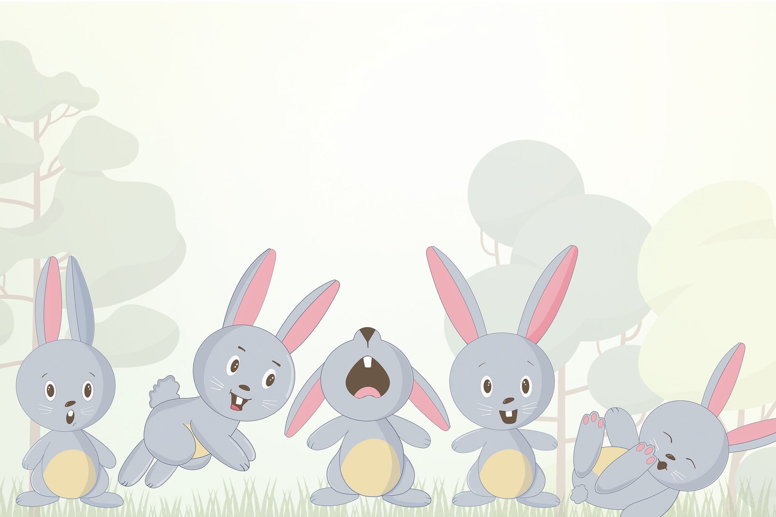 Bunny Character Bundle and Expressions Graphic - Etsy