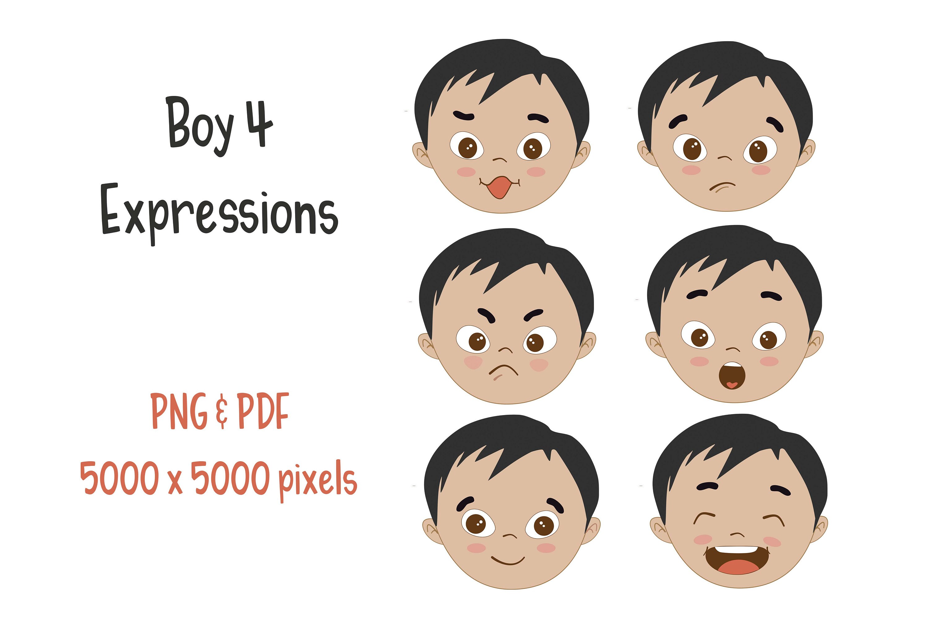 Boy 4: Character Bundle and Expressions - Etsy