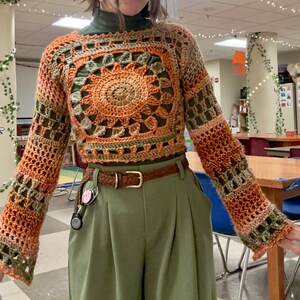 Flower Power Crochet Sweater Pattern - Etsy