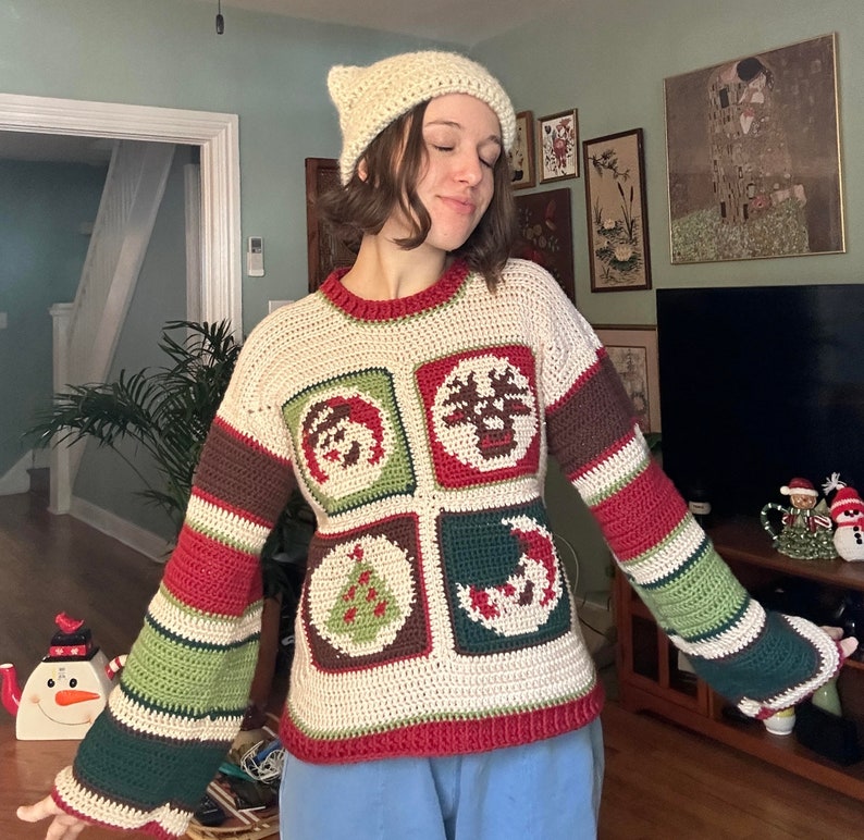 Crochet Christmas Sugar Cookie Sweater PATTERN - Etsy